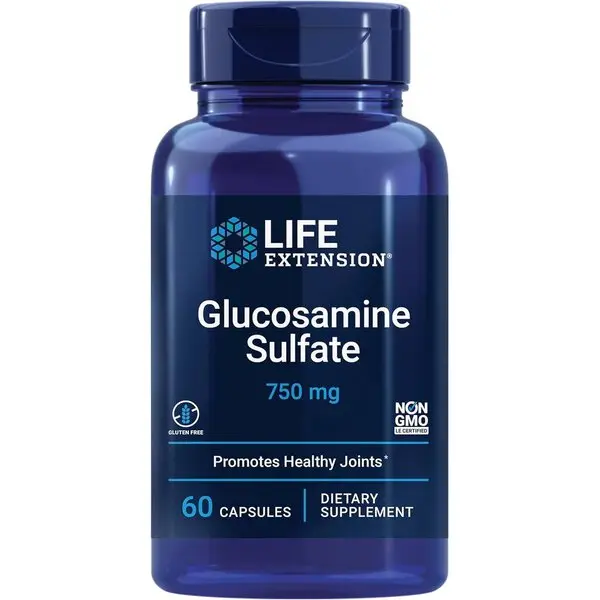 LIFE EXTENSION Glucosamine Sulfate 750mg 60 Capsules - One-color