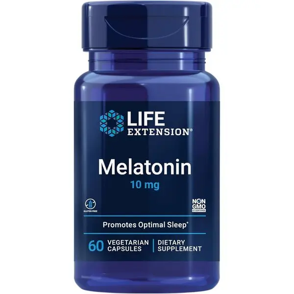 LIFE EXTENSION Melatonin 10mg 60 Capsules - One-color