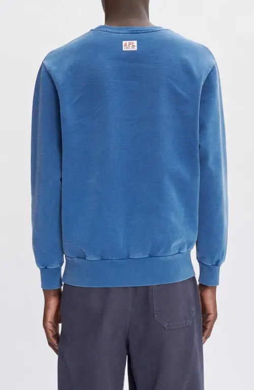 A.p.c. Sweat Label Garment Dye Sweatshirt
