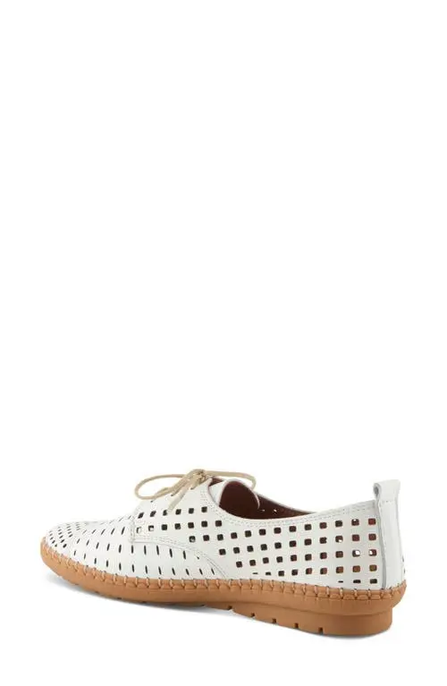 SPRING STEP SHOES Deysi Perforated Derby - White