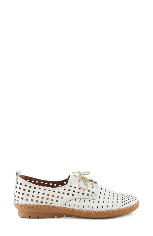 SPRING STEP SHOES Deysi Perforated Derby - White