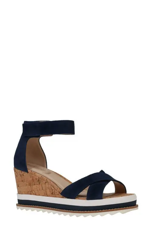 Pelle Moda Westyn Platform Wedge Sandal - Midnight