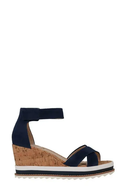 Pelle Moda Westyn Platform Wedge Sandal - Midnight