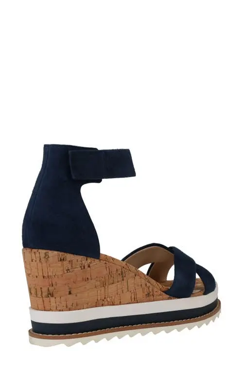 Pelle Moda Westyn Platform Wedge Sandal - Midnight