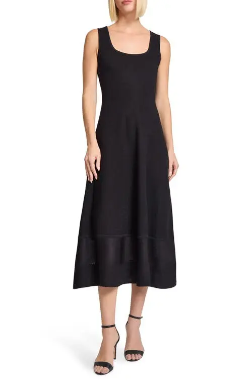 Misook Modern Fit & Flare Midi Dress