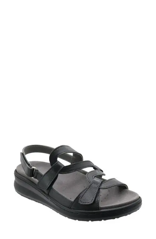 DAVID TATE Femme Wedge Sandal - Black