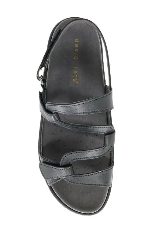 DAVID TATE Femme Wedge Sandal - Black