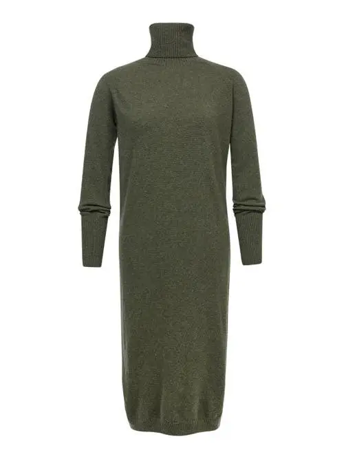 CELTIC & CO. Supersoft Midi Turtleneck Dress - Olive