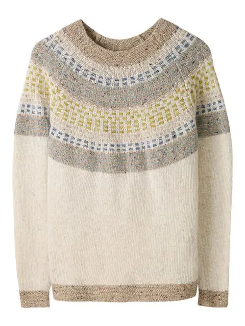 CELTIC & CO. Float Stitch Yoke Donegal Sweater