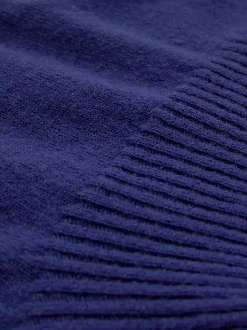 CELTIC & CO. Geelong Wool Slouch Turtleneck Sweater - Blue Ink