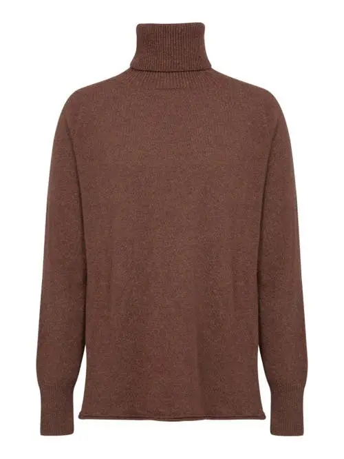 CELTIC & CO. Geelong Wool Slouch Turtleneck Sweater - Ember