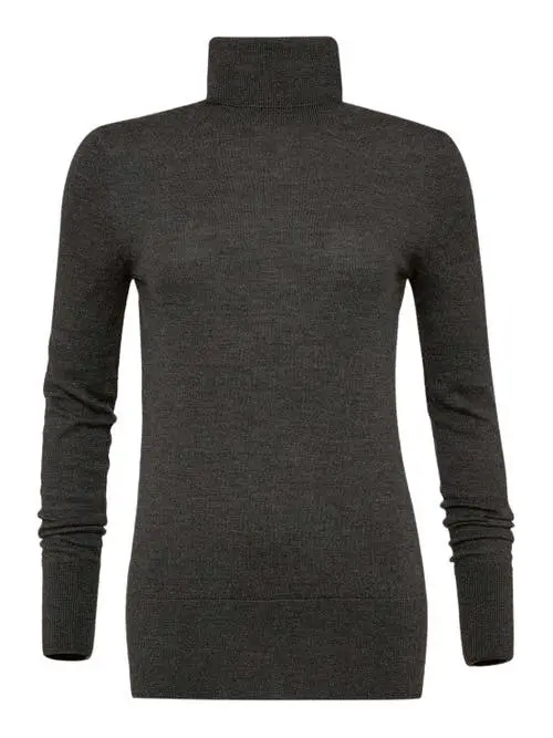 CELTIC & CO. Merino Roll Neck Fitted Sweater - Charcoal