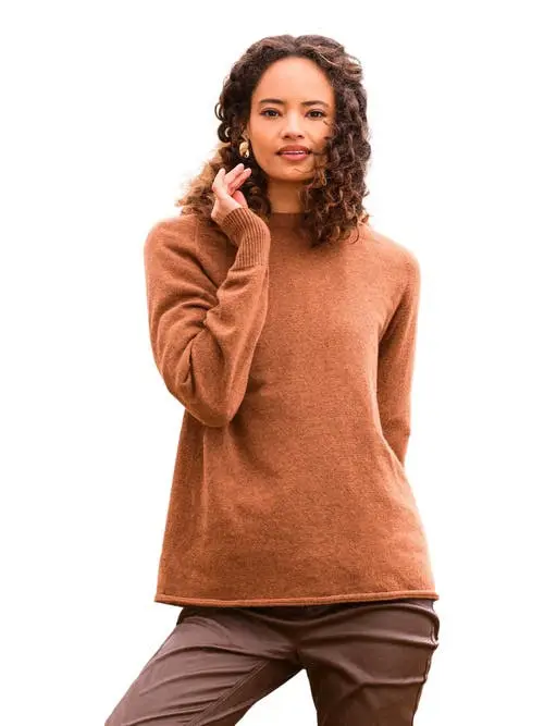 CELTIC & CO. Geelong Slouch Crew Sweater - Rust