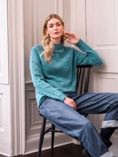 CELTIC & CO. Donegal Mock Neck Sweater