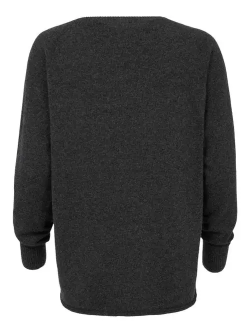 CELTIC & CO. Geelong Slouch Crew Sweater - Charcoal