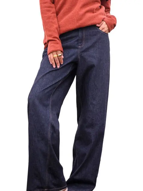 CELTIC & CO. Wide Leg Jean - Indigo Rinse Wash