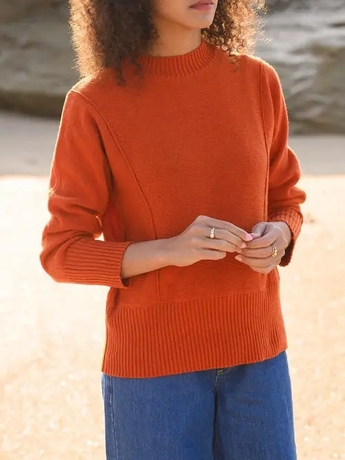 CELTIC & CO. Exposed Seam Lambswool Sweater