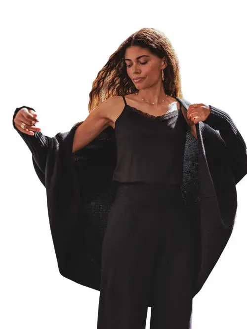 CELTIC & CO. Supersoft Cocoon Cardigan - Black
