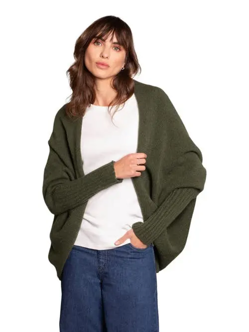 CELTIC & CO. Supersoft Cocoon Cardigan - Olive