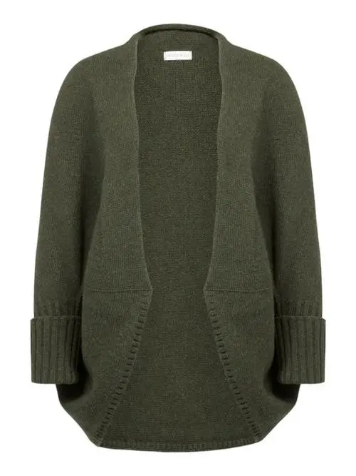 CELTIC & CO. Supersoft Cocoon Cardigan - Olive