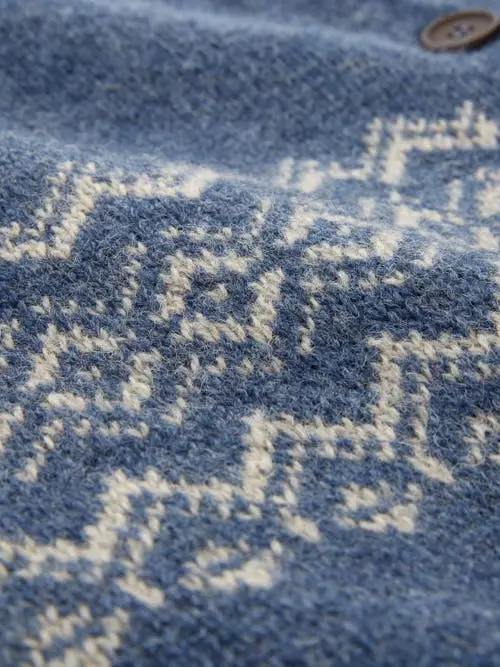 CELTIC & CO. Fair Isle Crew Neck Cardigan