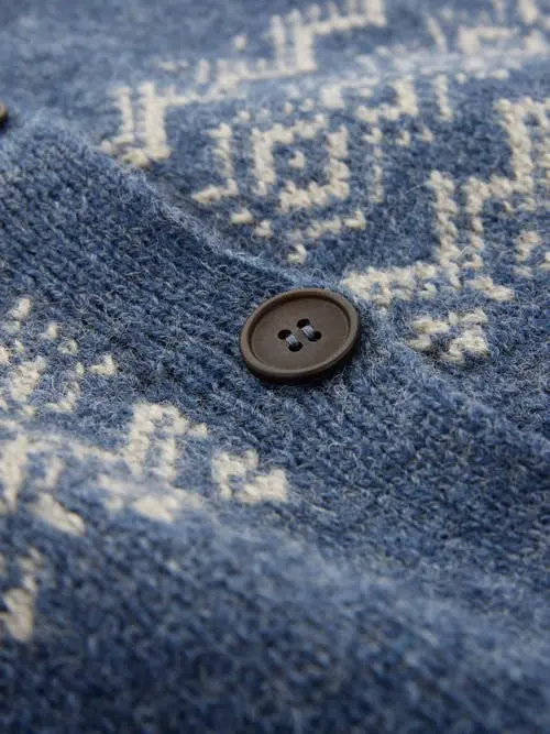 CELTIC & CO. Fair Isle Crew Neck Cardigan