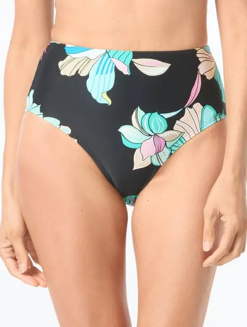 COCO CONTOURS Thrive High Waist Bikini Bottom - 004-black Multi