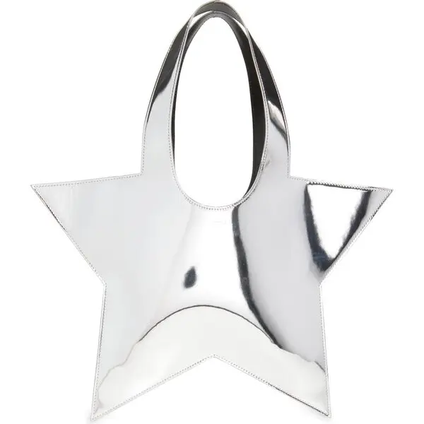 Coperni Mini Star Mirror Tote - Silver