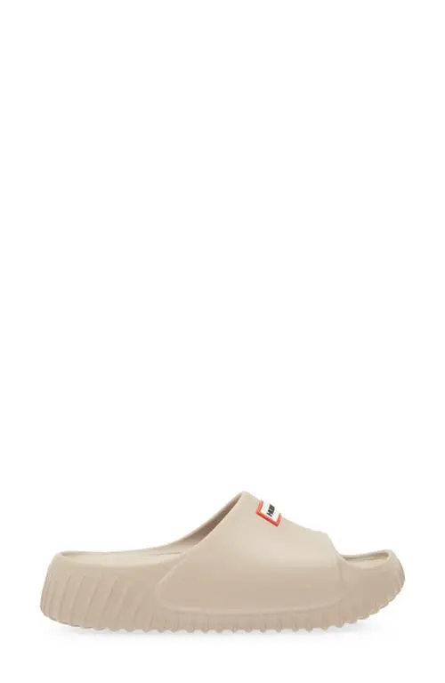 Hunter Faroe Platform Slide Sandal - Blush Beige