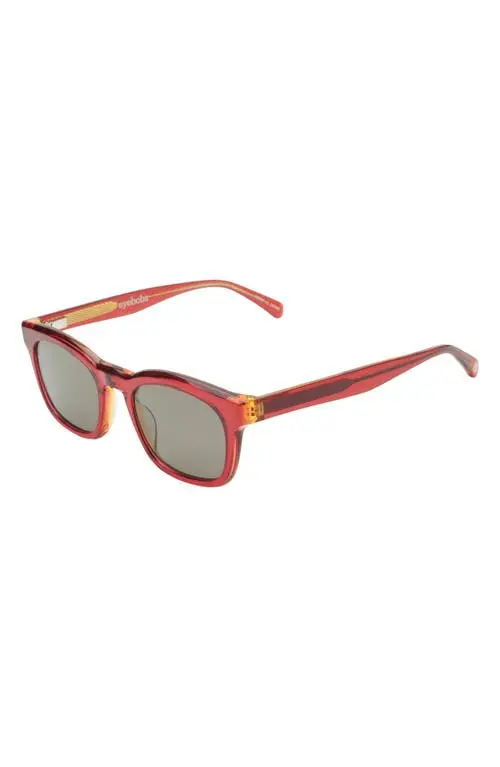 Eyebobs Humble Narrator 49mm Polarized Sunglasses - Red / Orange Crystal/ Grey