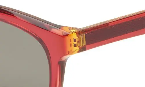 Eyebobs Humble Narrator 49mm Polarized Sunglasses - Red / Orange Crystal/ Grey