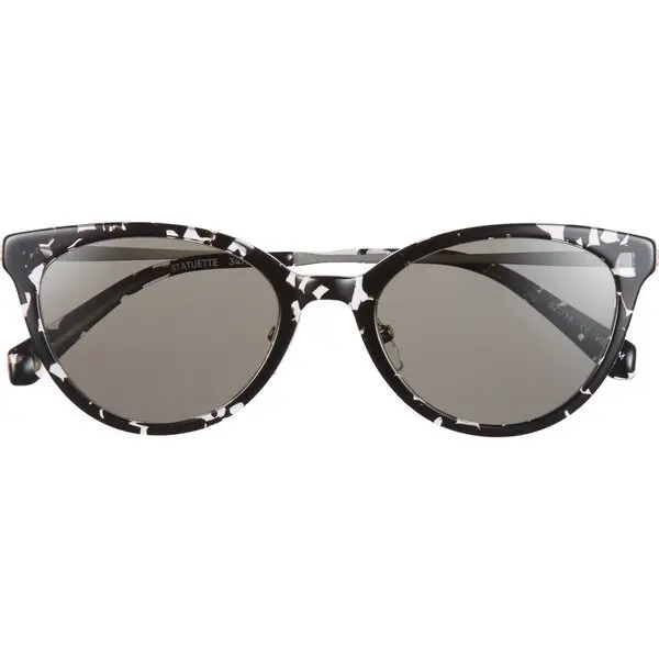 Eyebobs Statuette 51mm Cat Eye Sunglasses - Black/crystal Tort/grey
