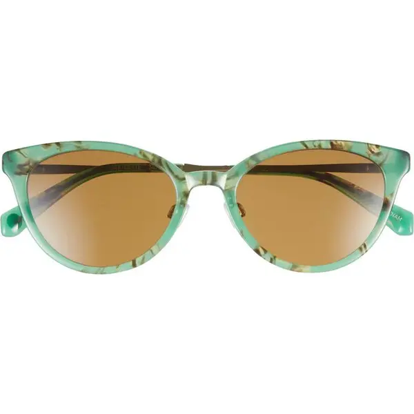 Eyebobs Statuette 51mm Cat Eye Sunglasses - Jade Marble /brown