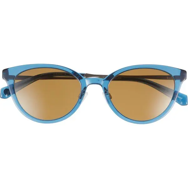 Eyebobs Statuette 51mm Cat Eye Sunglasses - Lake Blue Crystal / Brown