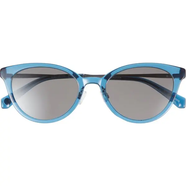 Eyebobs Statuette 51mm Cat Eye Sunglasses - Lake Blue Crystal / Grey