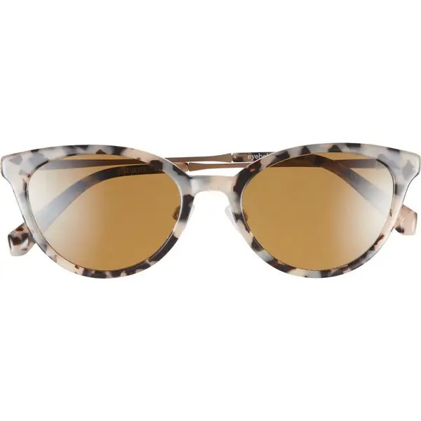 Eyebobs Statuette 51mm Cat Eye Sunglasses - Vanilla Chop /brown