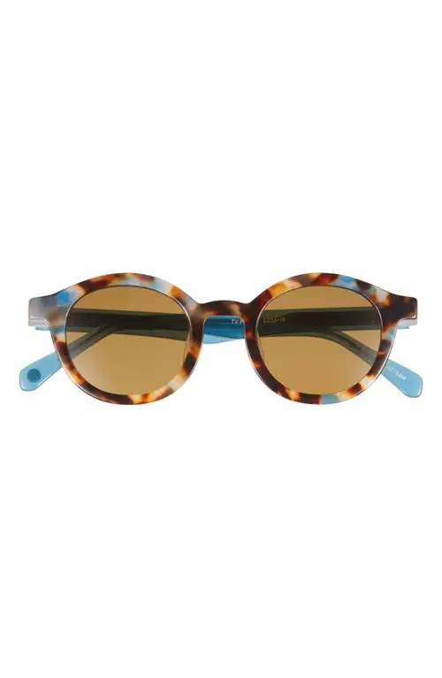 Eyebobs Tv Party 44mm Polarized Round Sunglasses - Iceberg Blue /brown /brown