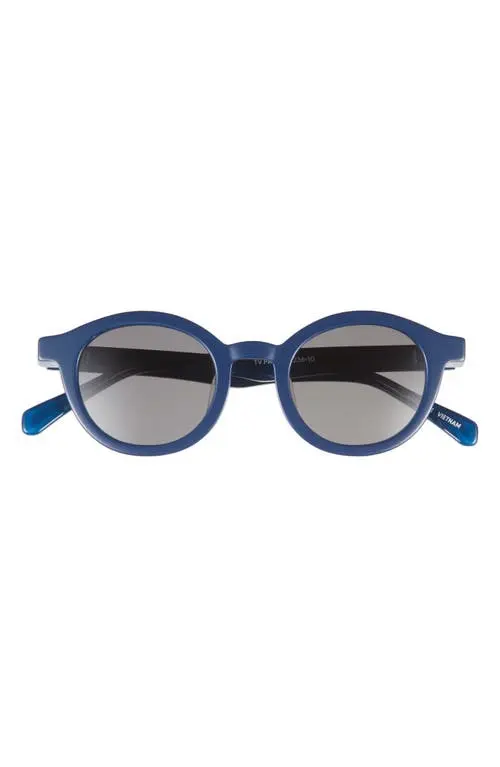Eyebobs Tv Party 44mm Polarized Round Sunglasses - Navy Blue/ Grey