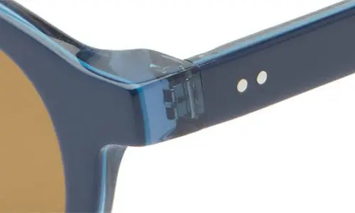 Eyebobs Tv Party 44mm Polarized Round Sunglasses - Navy Blue/brown
