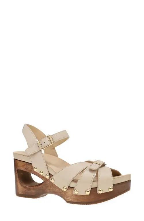 Dansko Alanna Ankle Strap Platform Wedge Sandal - Vanilla
