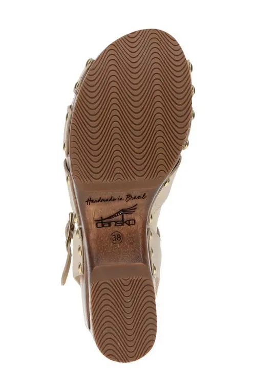 Dansko Alanna Ankle Strap Platform Wedge Sandal - Vanilla