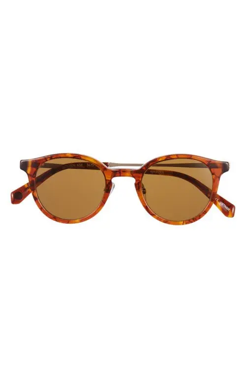 Eyebobs Golden Age 45mm Polarized Round Sunglasses - Orange Agate/gold/brown