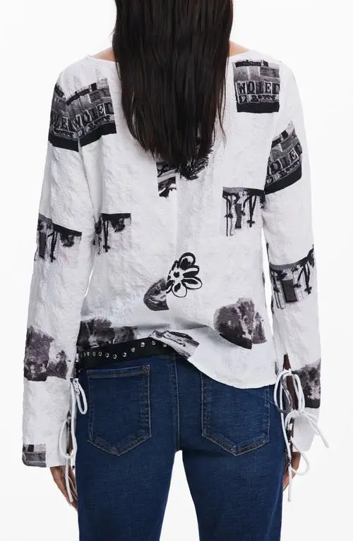 Desigual Textured Graphic Top