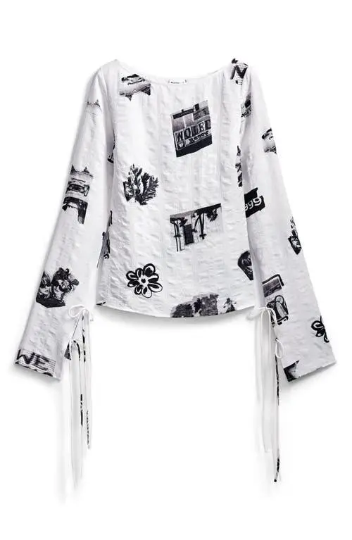 Desigual Textured Graphic Top