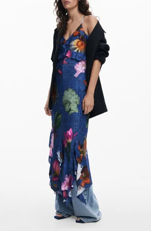 Desigual Ruffle Maxi Slipdress
