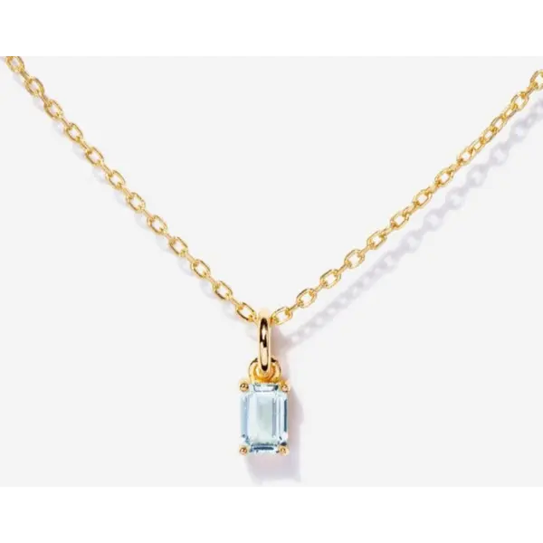 LITTLE SKY STONE Gold-filled Pendant Necklace - Aquamarine
