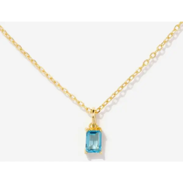 LITTLE SKY STONE Gold-filled Pendant Necklace - Blue Topaz
