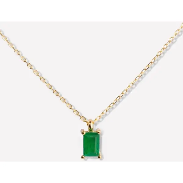 LITTLE SKY STONE Gold-filled Pendant Necklace - Emerald / May