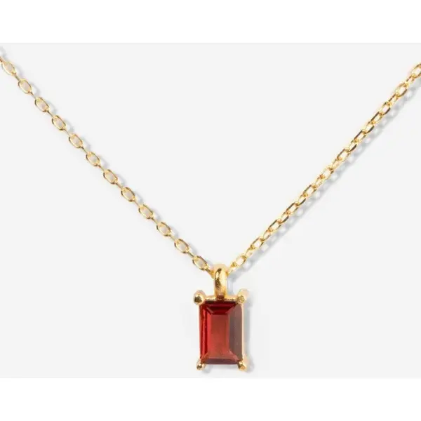 LITTLE SKY STONE Gold-filled Pendant Necklace - Garnet / January