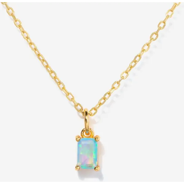 LITTLE SKY STONE Gold-filled Pendant Necklace - Iridescent Opal